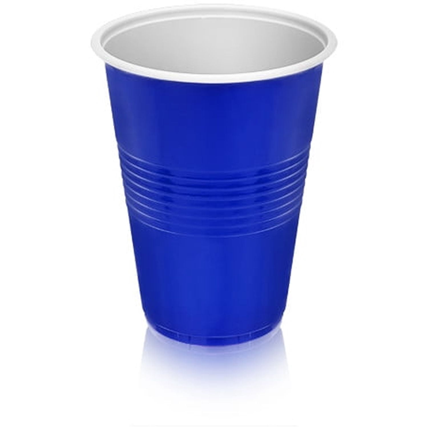 True Blue Large 16oz Plastic Party Cups, Set of 50, Water/Juice/Beer ...