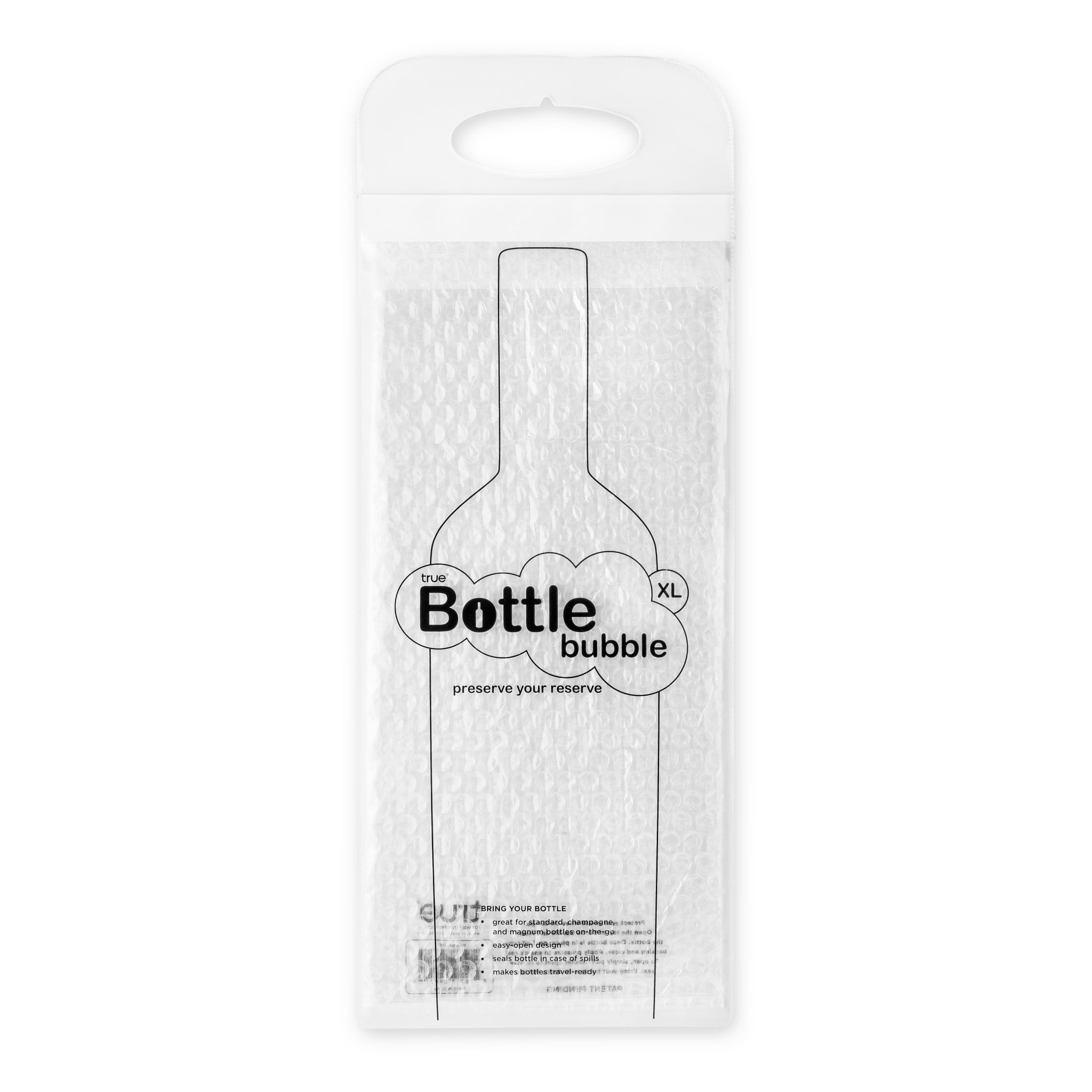 True Bottle Bubble Protector XL, Bubble Wrap for Wine, Champagne, Set ...