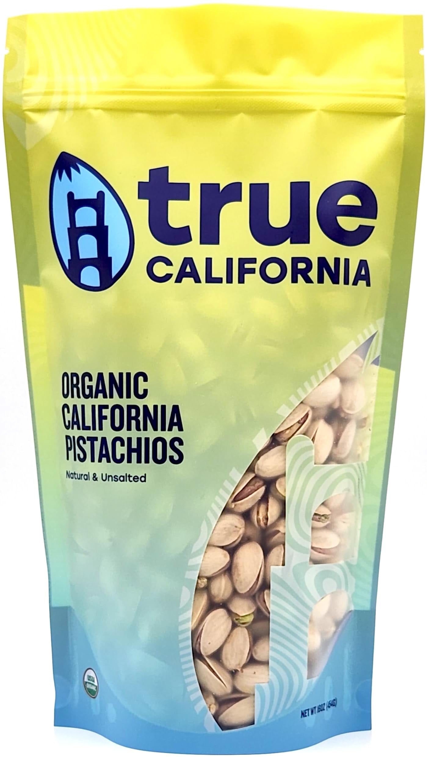 True California Organic Pistachios OKA4 (1 LB) Raw, Natural & Unsalted ...