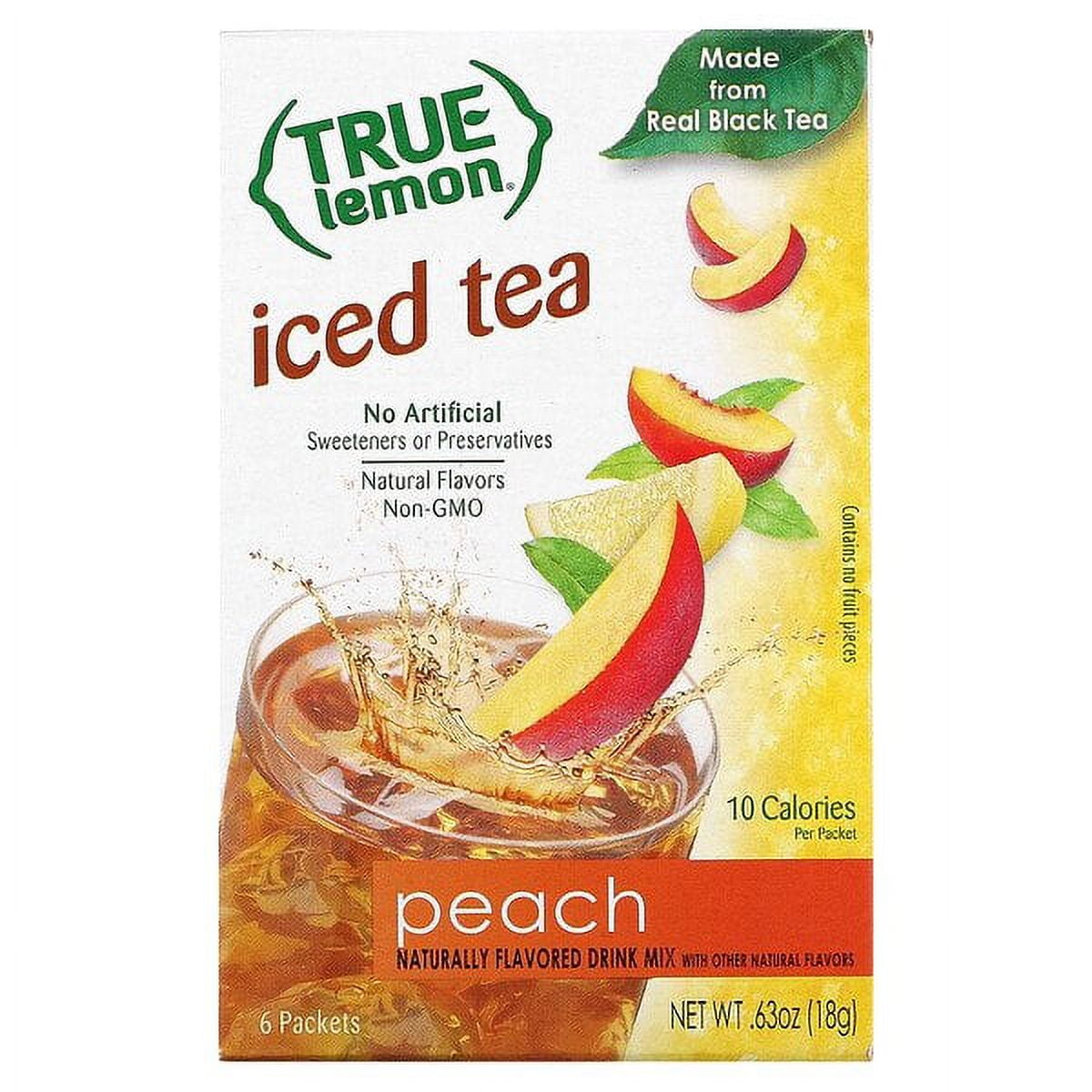 True Citrus, Iced Tea, Peach, 6 Packets, 0.11 oz Pack of 3 - Walmart.com