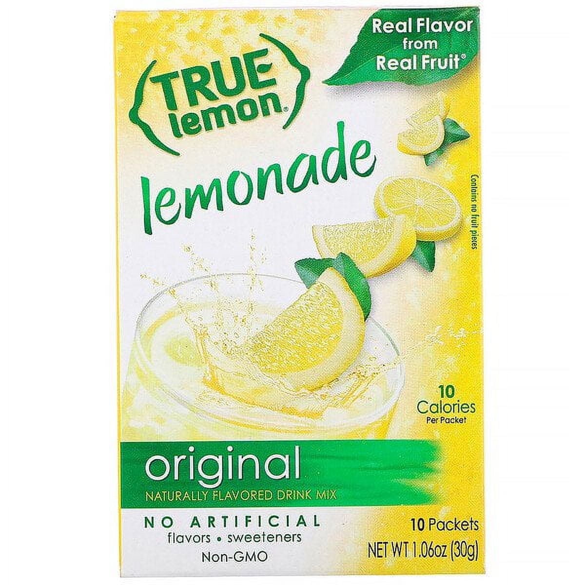 True Citrus, True Lemon, Original Lemonade, 10 Packets, 0.11 oz (3 g) Each Pack of 2 - Walmart.com
