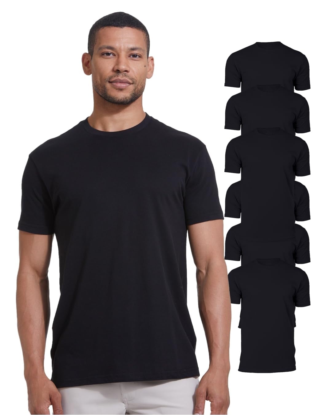 True Classic Tees Men's Fitted Crew Neck, 6 Pack - Walmart.com