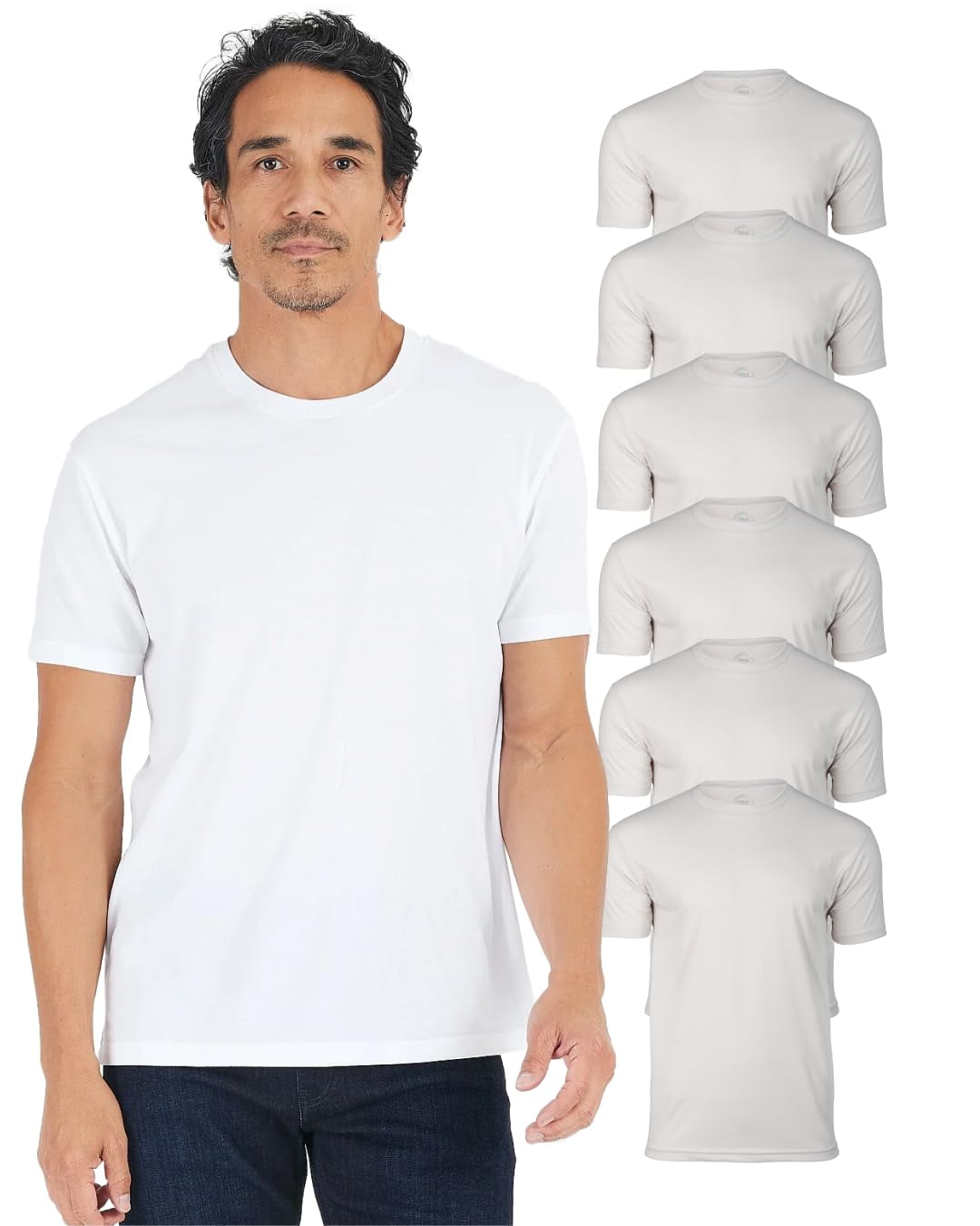 True Classic Tees Men's Fitted Crew Neck, 6 Pack - Walmart.com