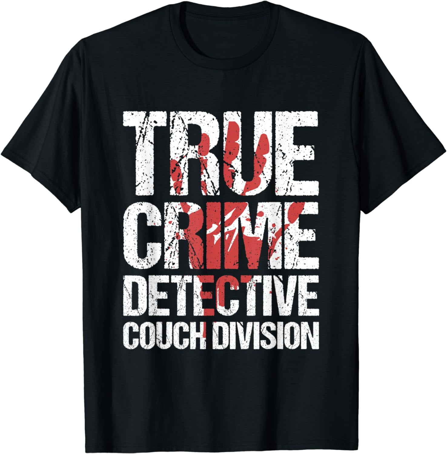 True Crime Detective Couch Division Summer Casual Short Sleeve Cotton T ...