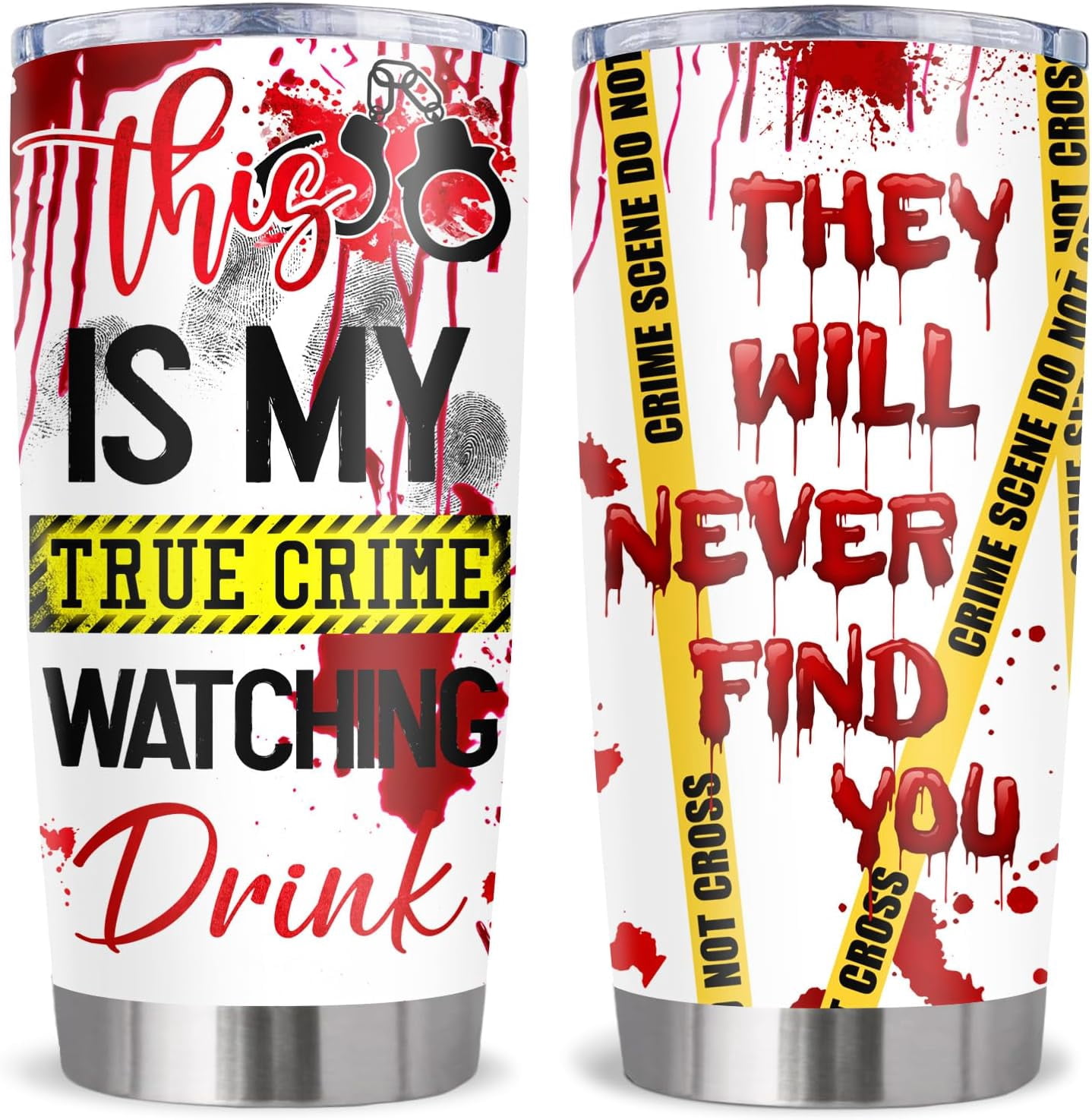 True Crime Fan's 20oz Tumbler Serial Killer Gifts Horror & Crime Scene ...