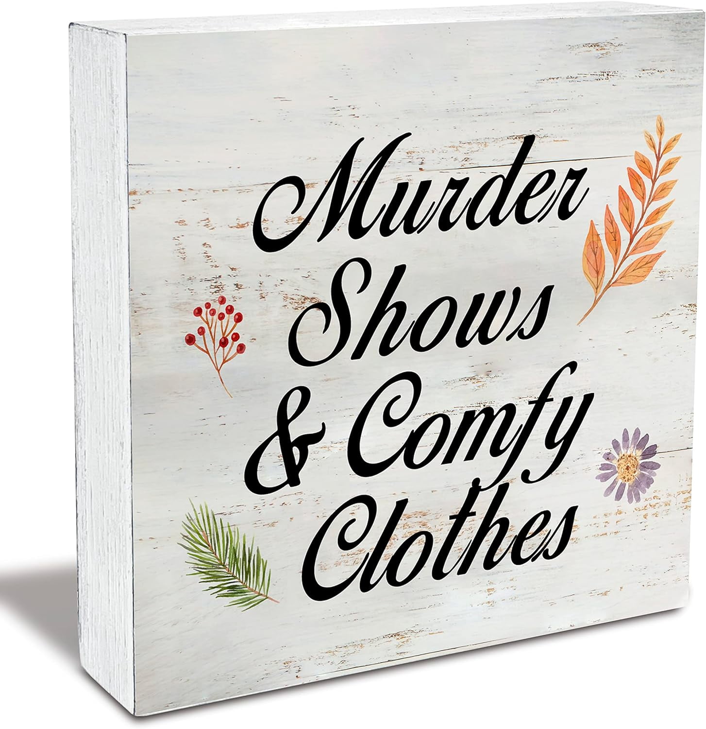 True Crime Gift Wood Box Sign Rustic True Crime Fan Wooden Box Sign ...