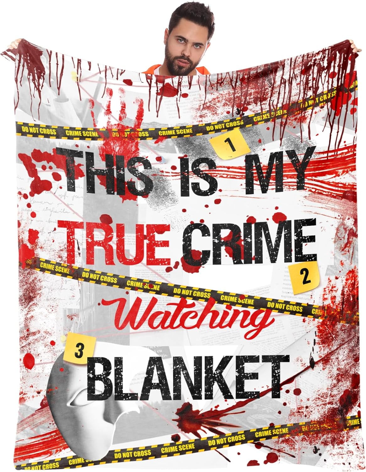 True Crime Gifts, True Crime Horror Blanket, True Crime Gifts for Women, True Life Crime, Serial ...