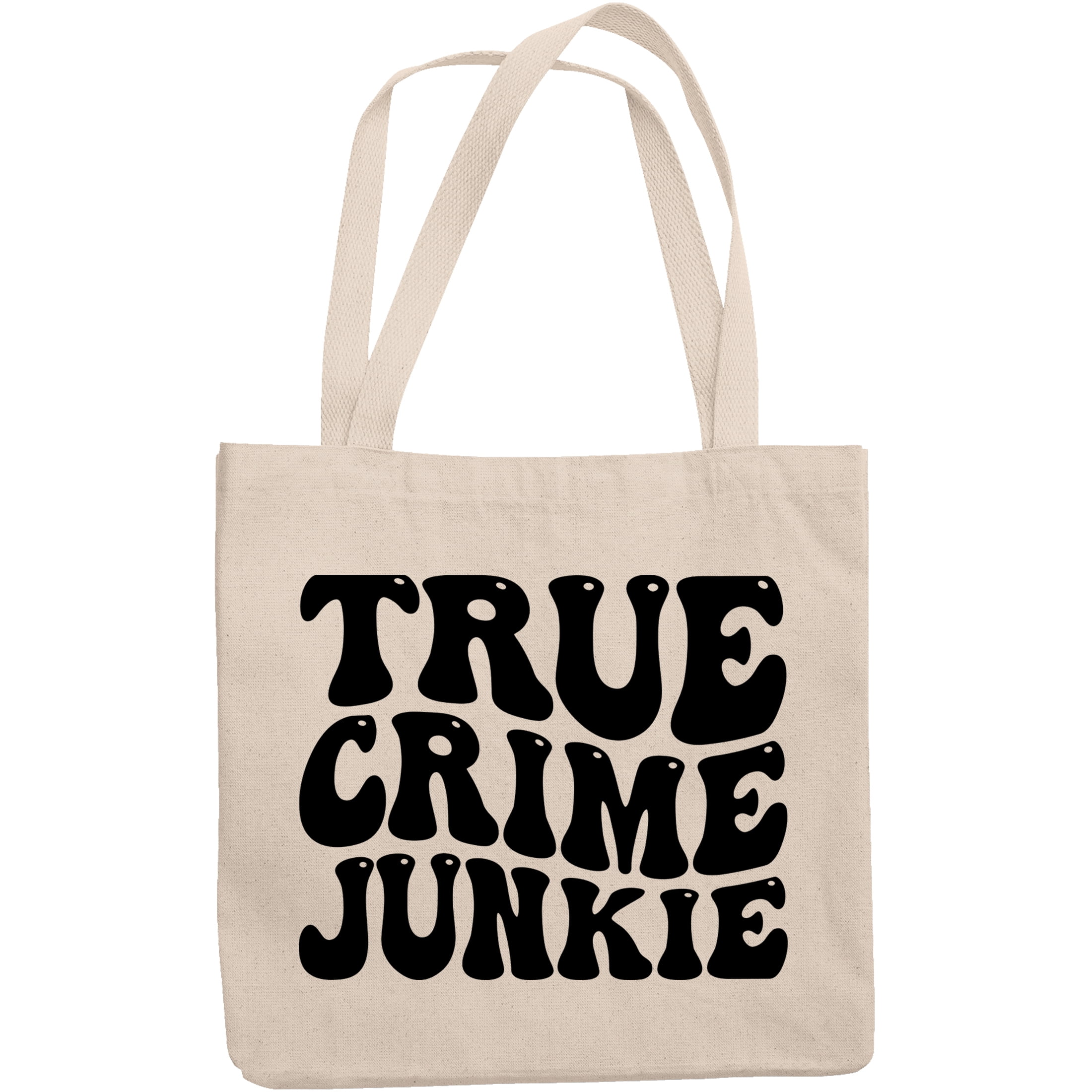 True Crime Junkie, Podcast Listener Themed, Groovy Retro Wavy Text ...