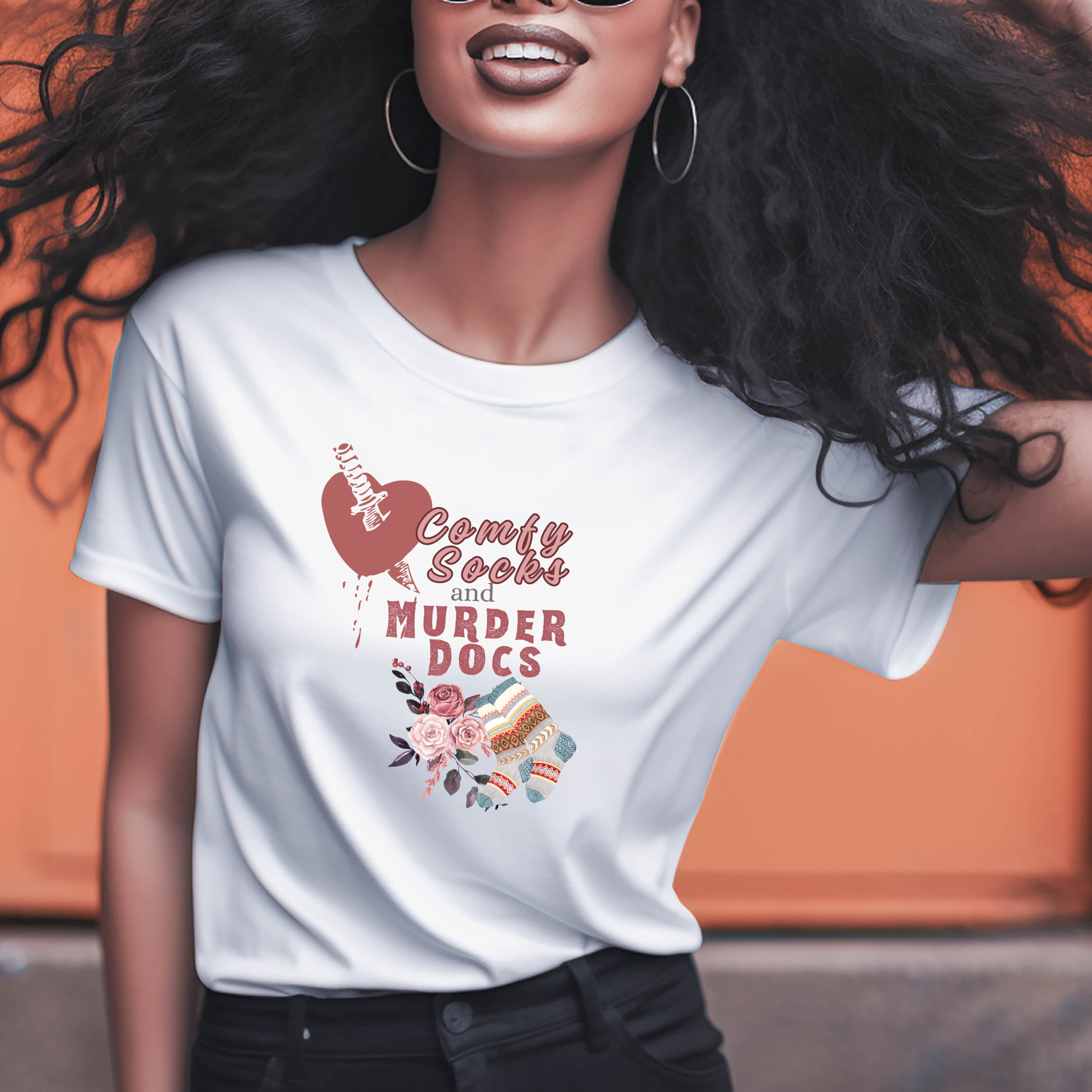 True Crime Shirt, Murder Shows Tee, Comfy T-Shirt, Comfy Socks and ...