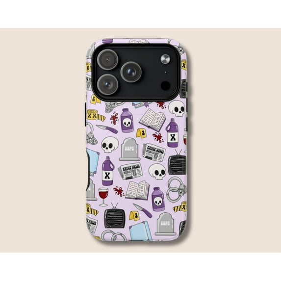 True Crime Trope Inspired Tough Case Dramatic Evidence Motif for iPhone ...