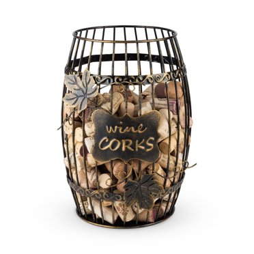 Wood And Wire Wall Wine Cork Holder Brown - Walmart.com