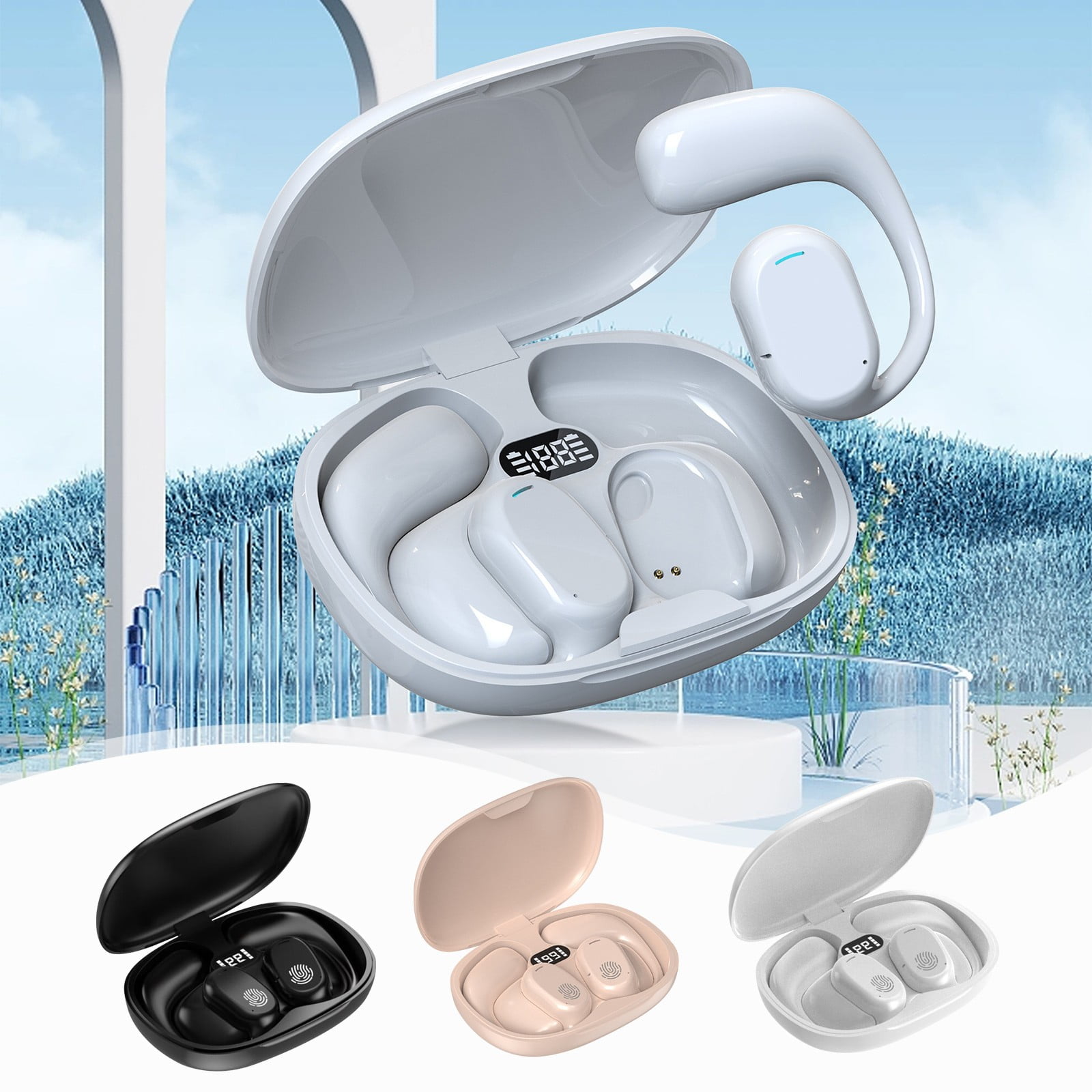 True Earless Bluetooth Earphones - Open Ear Wireless Headphones with ...