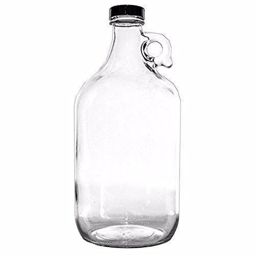 True Fabrications HOZQ8-721 1/2 gal Clear Glass Beer Growler, Reusable ...
