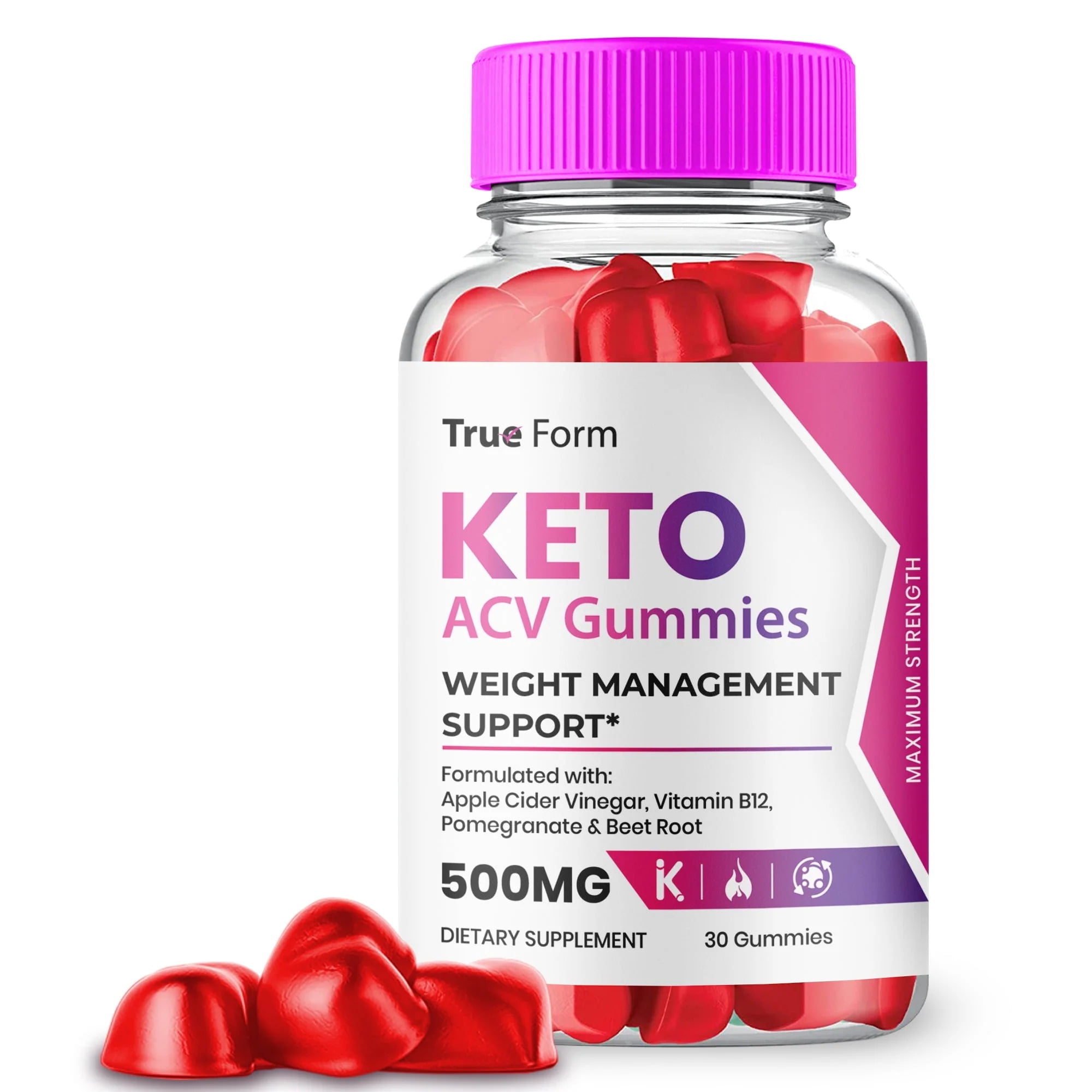 True Form Keto ACV Gummies, Natural Formula Extra Strength (1 Pack ...
