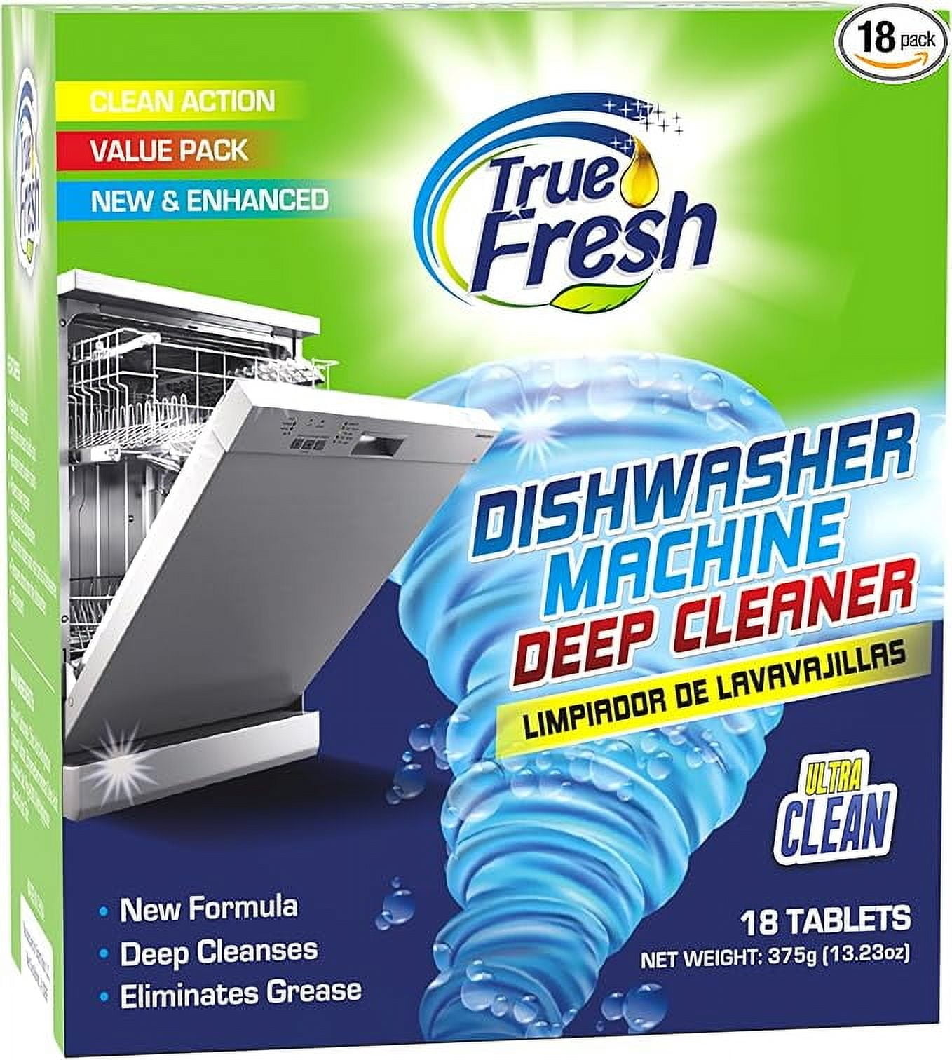 True Fresh Dishwasher Cleaner & Deodorizer Tablets 18-Pack, 20g Each ...