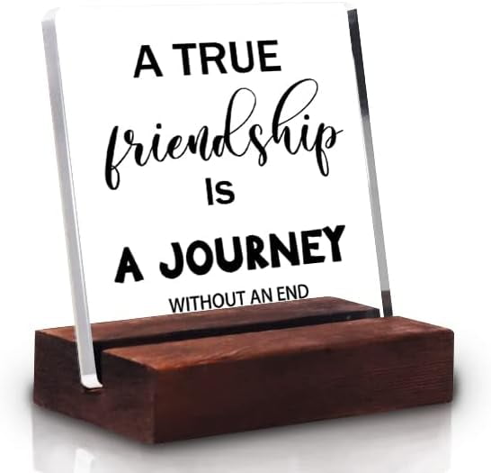 A True Friendship is a Journey Without an end Clear Acrylic Sign ...