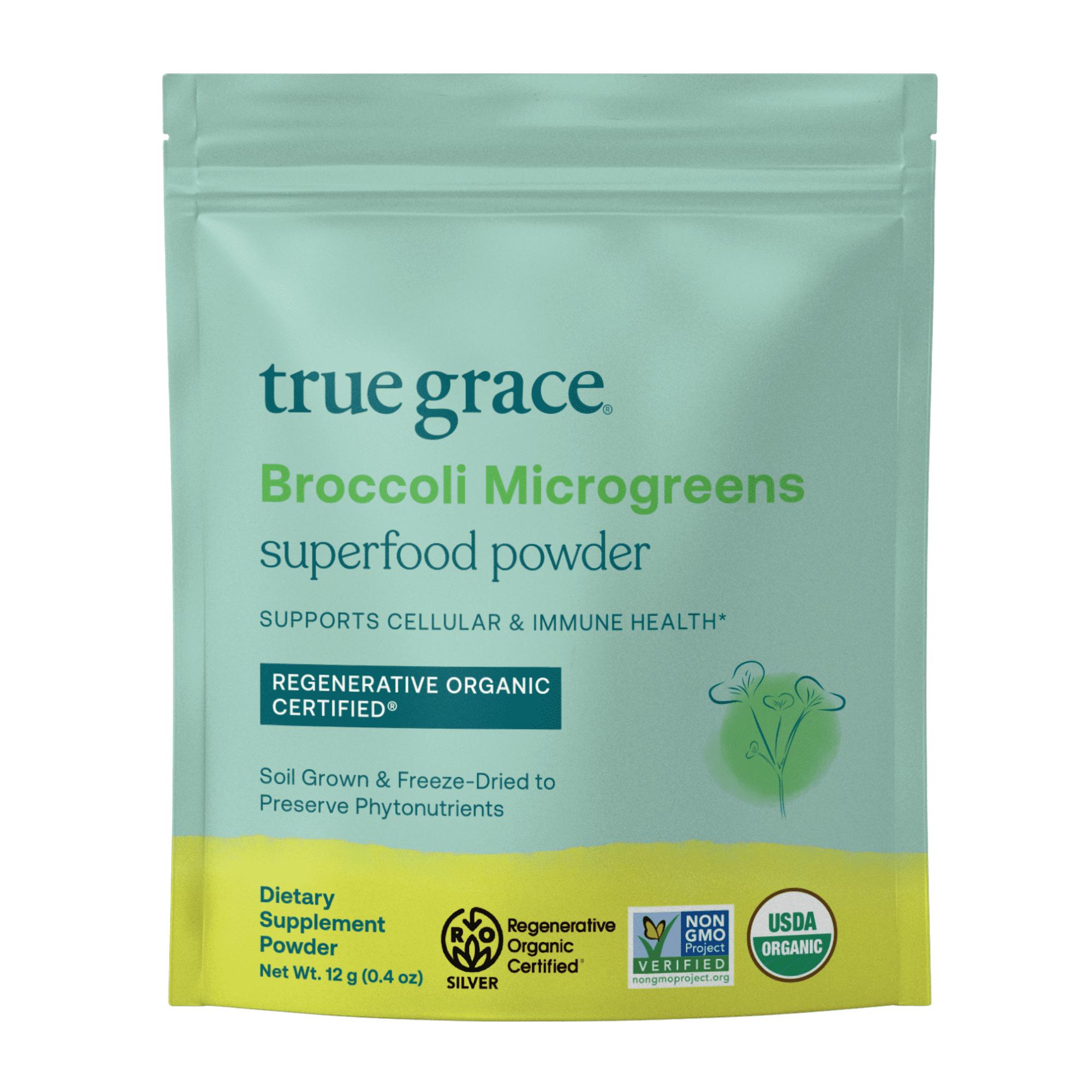 True Grace Broccoli Microgreens - 0.4 oz - Daily Superfood Powder for ...