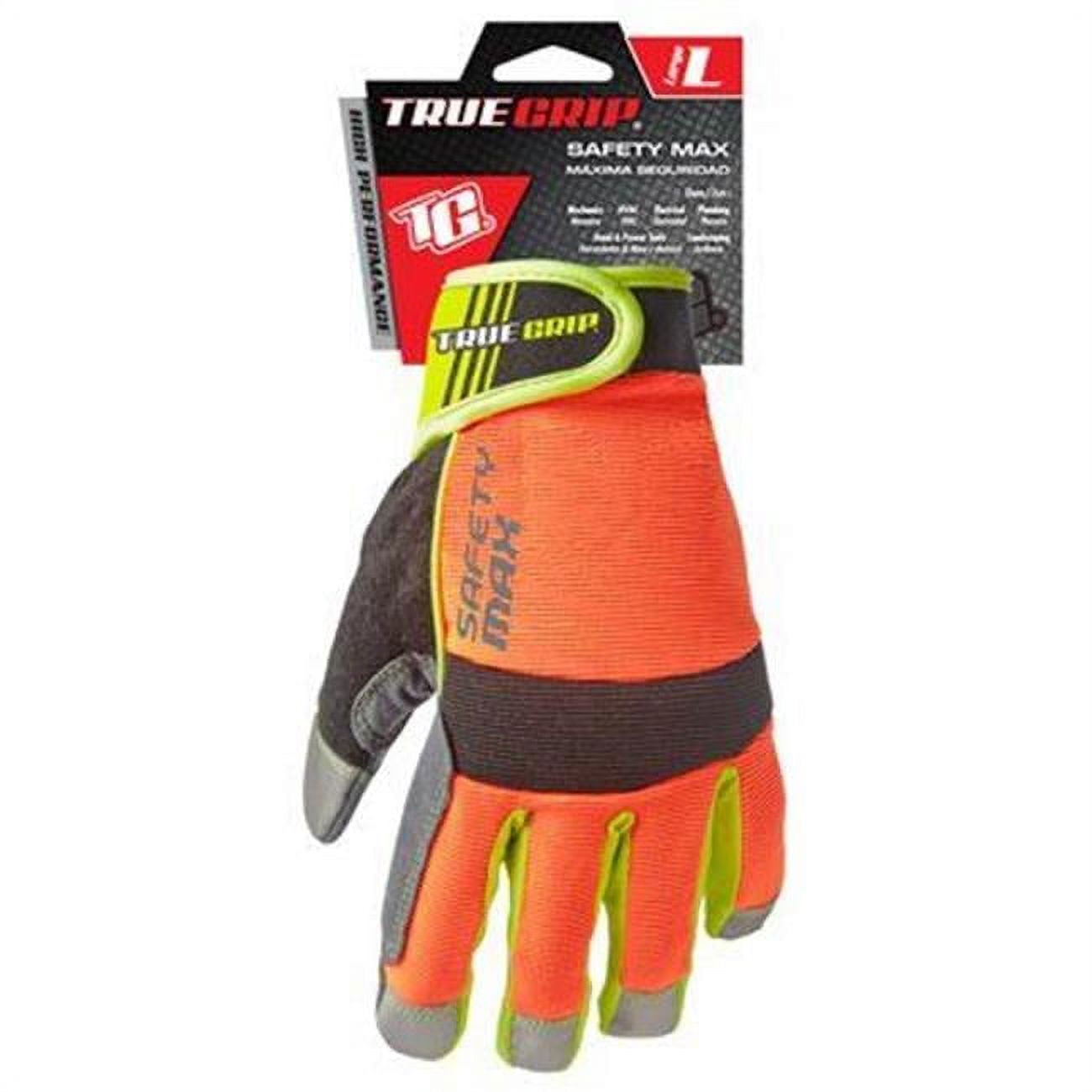 True Grip 9842-23 Safety Max Work Gloves, Hi-Viz, Touchscreen, Men's ...