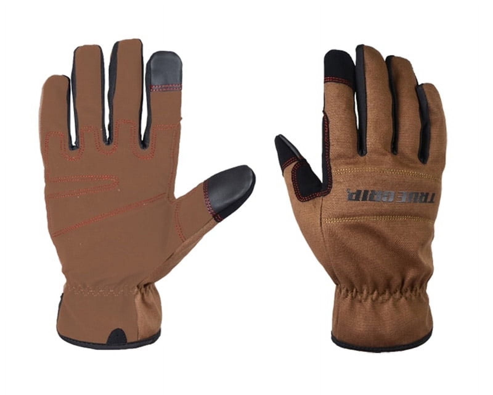 True Grip Men's Medium Duck Canvas Utility Work Gloves, Touchscreen ...