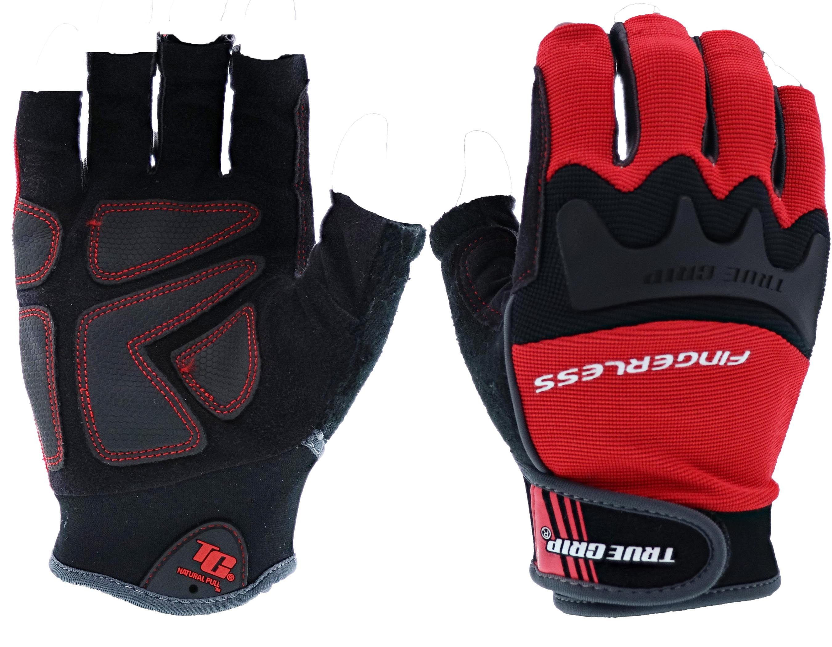 True Grip Fingerless Pro Safety Work Gloves, Large 9863-23 - Walmart.com