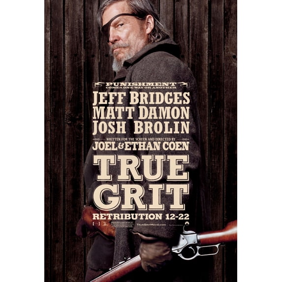 True Grit Movie Poster Jeff Bridges Metal Sign 8inx 12in Print on Metal ...