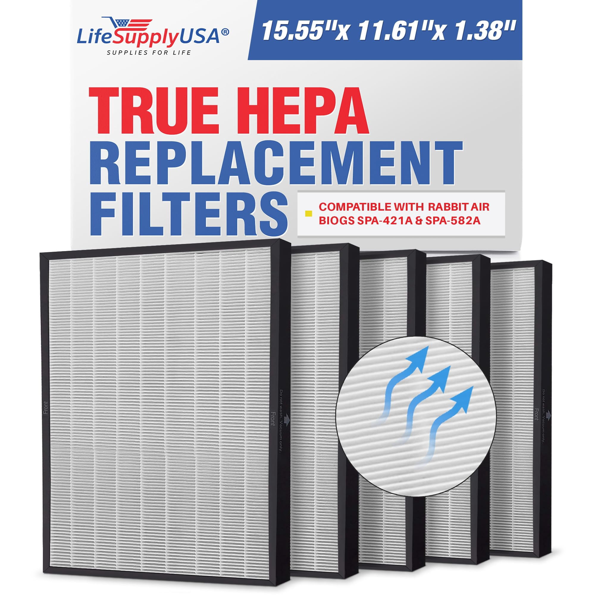 True HEPA Air Cleaner Filter Replacement Compatible with Rabbit Air ...