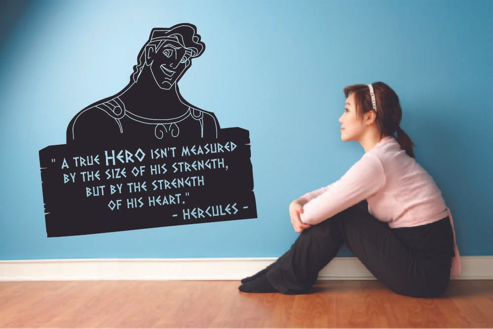 A True Hero Hercules Quote Cartoon Cartoon Quotes Wall Sticker Art ...