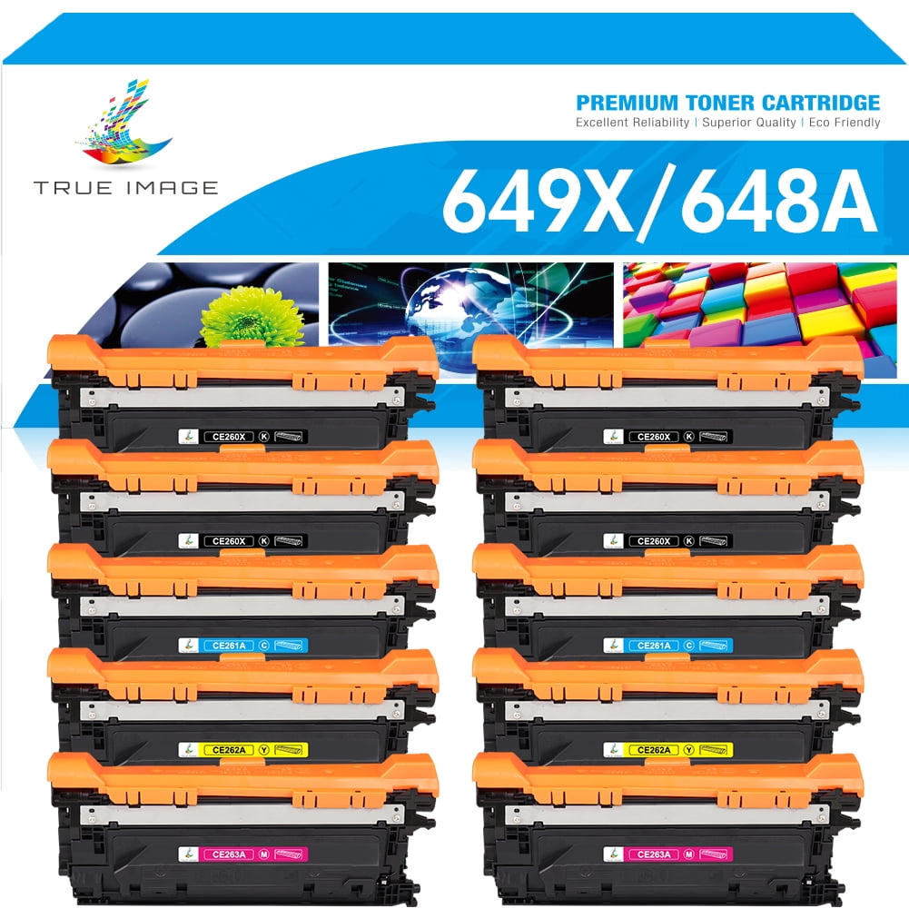 True Image 10-Pack Compatible Toner Cartridge for HP CE260X 649X 648A ...