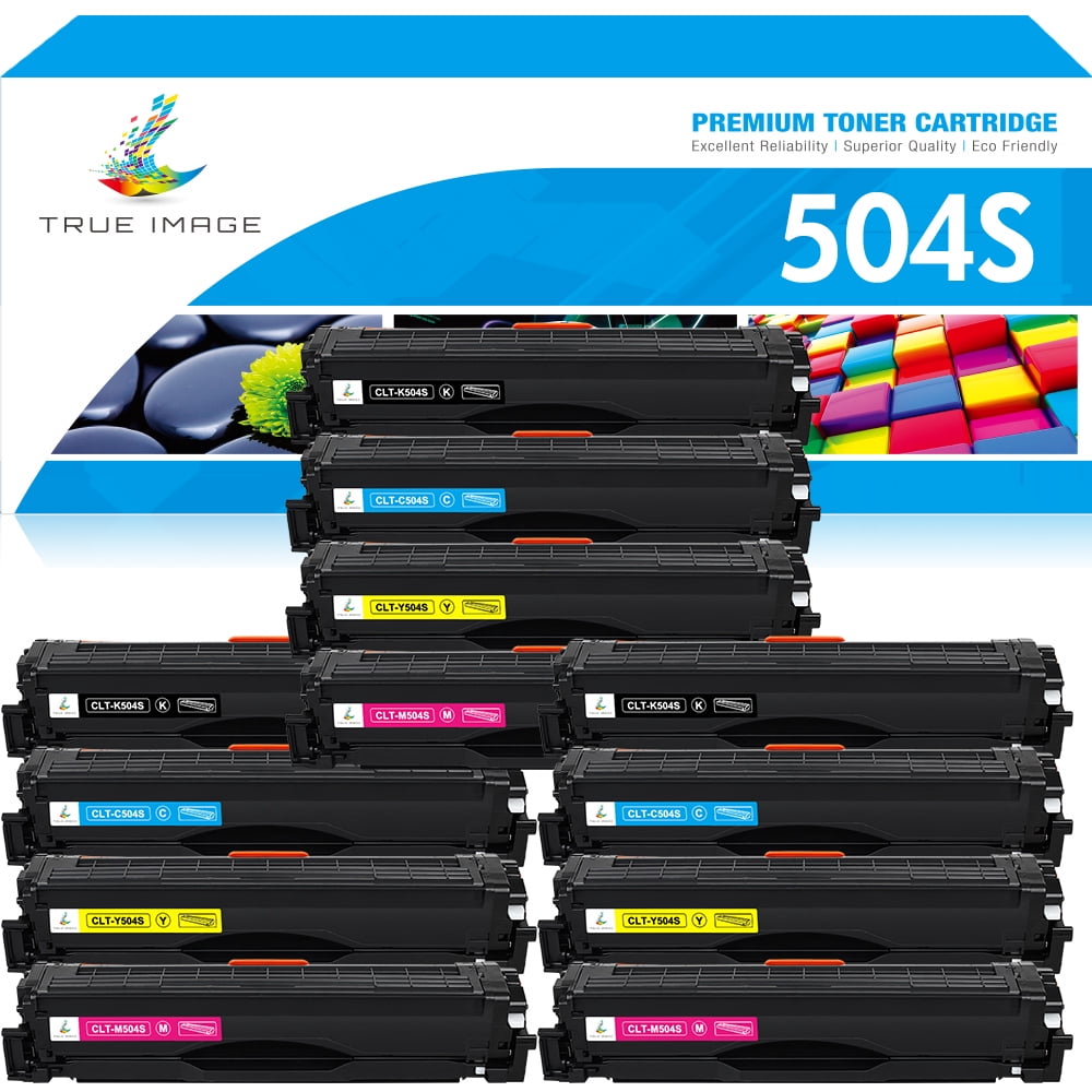 True Image 12-Pack Compatible Toner Cartridge for Samsung CLT-K504S CLT-504S Work with CLP-145NW ...