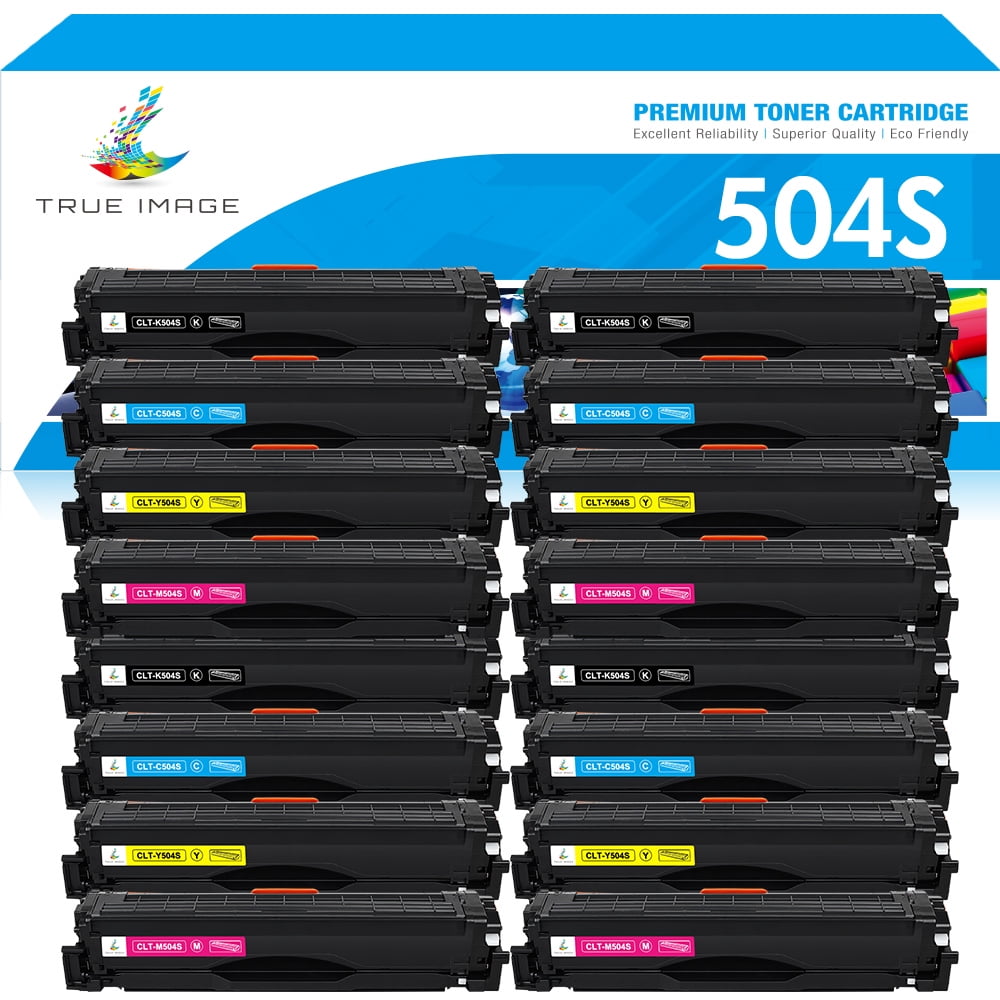 True Image 16-Pack Compatible Toner Cartridge for Samsung CLT-K504S CLT-504S Work with CLP-145NW ...