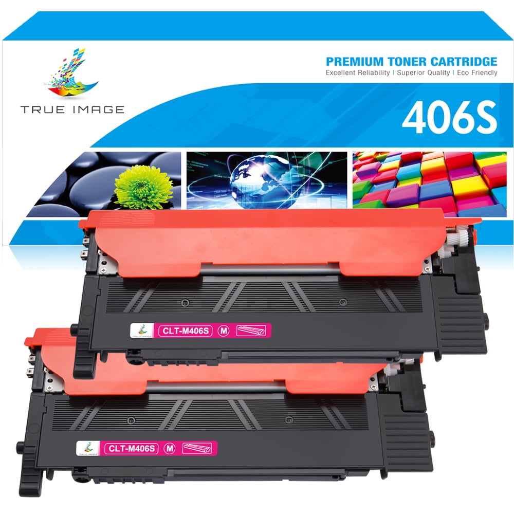 True Image 2-Pack Compatible Toner Cartridge for Samsung CLT-M406S 406S ...