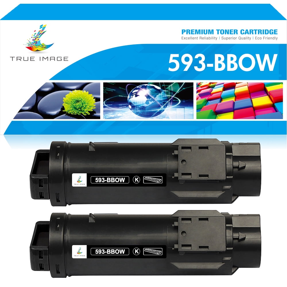 True Image 2-Pack Compatible Toner Cartridge for Dell 593-BBOW Work ...