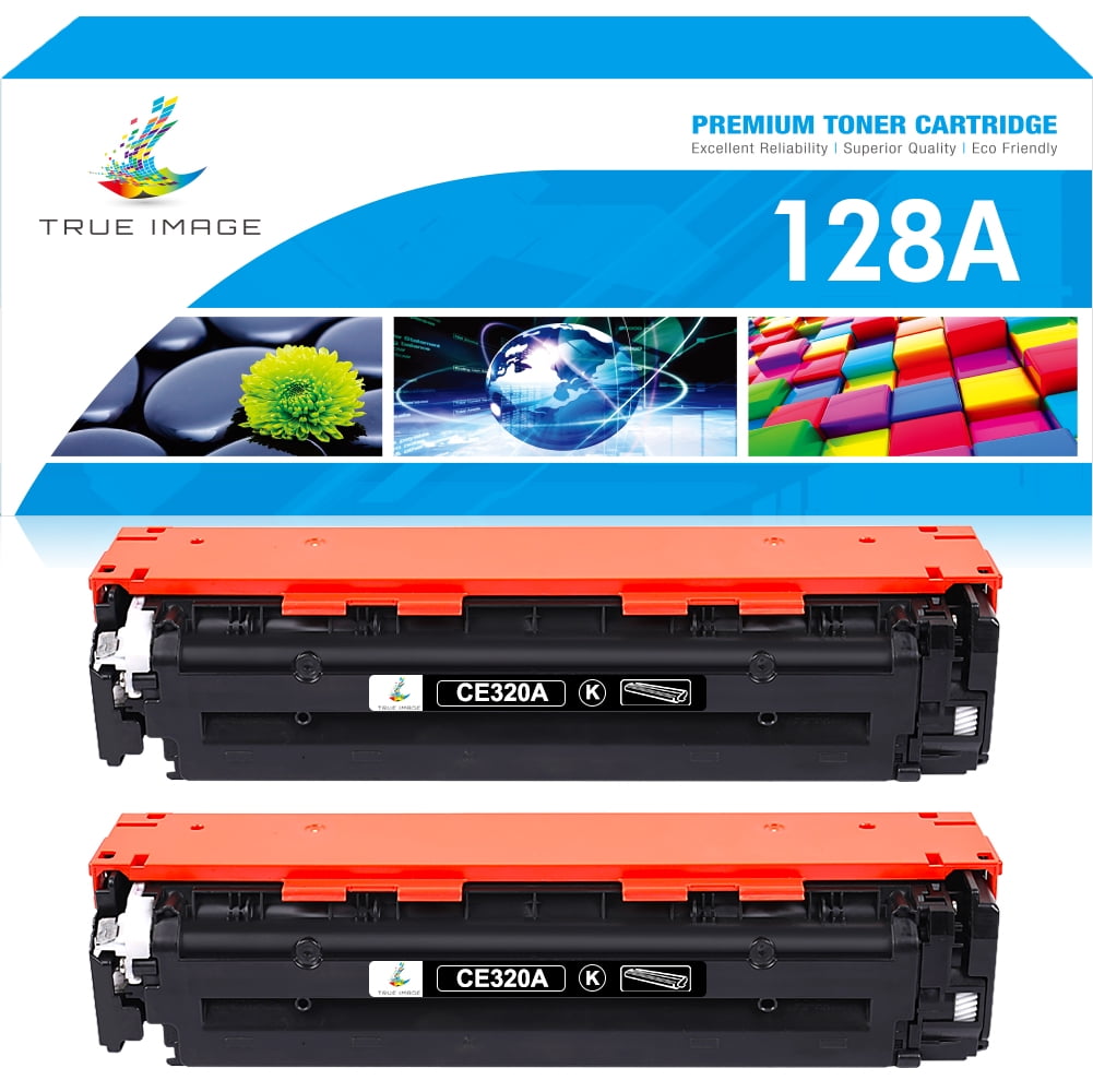 True Image 2-Pack Compatible Toner Cartridge for HP 128A CE320A Work ...