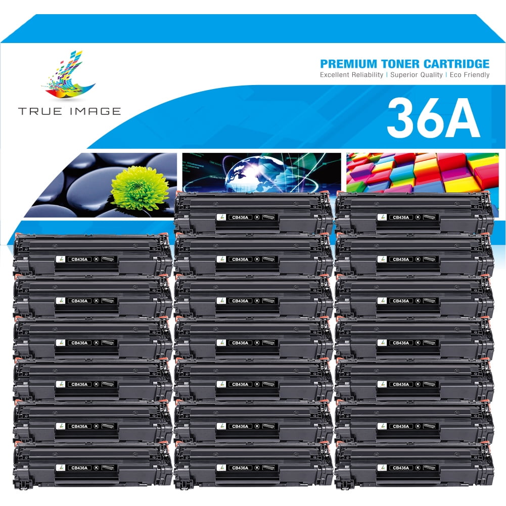 True Image 20-Pack Compatible Toner Cartridge for HP CB436A 36A ...