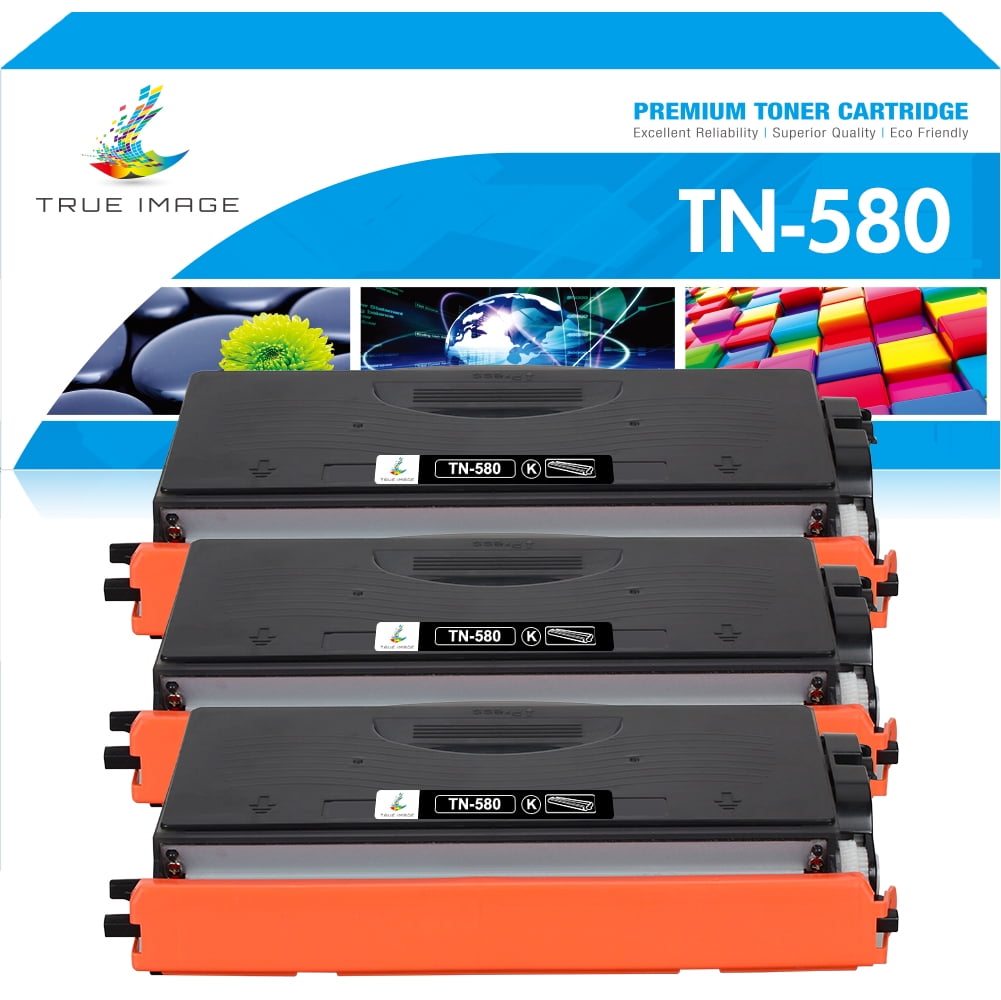 True Image 3-Pack Compatible Toner Cartridge for Brother TN-580 Work ...