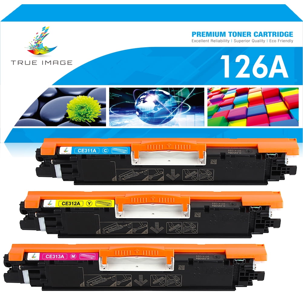 True Image 3-Pack Compatible Toner Cartridge for HP CE313A 126A Work ...