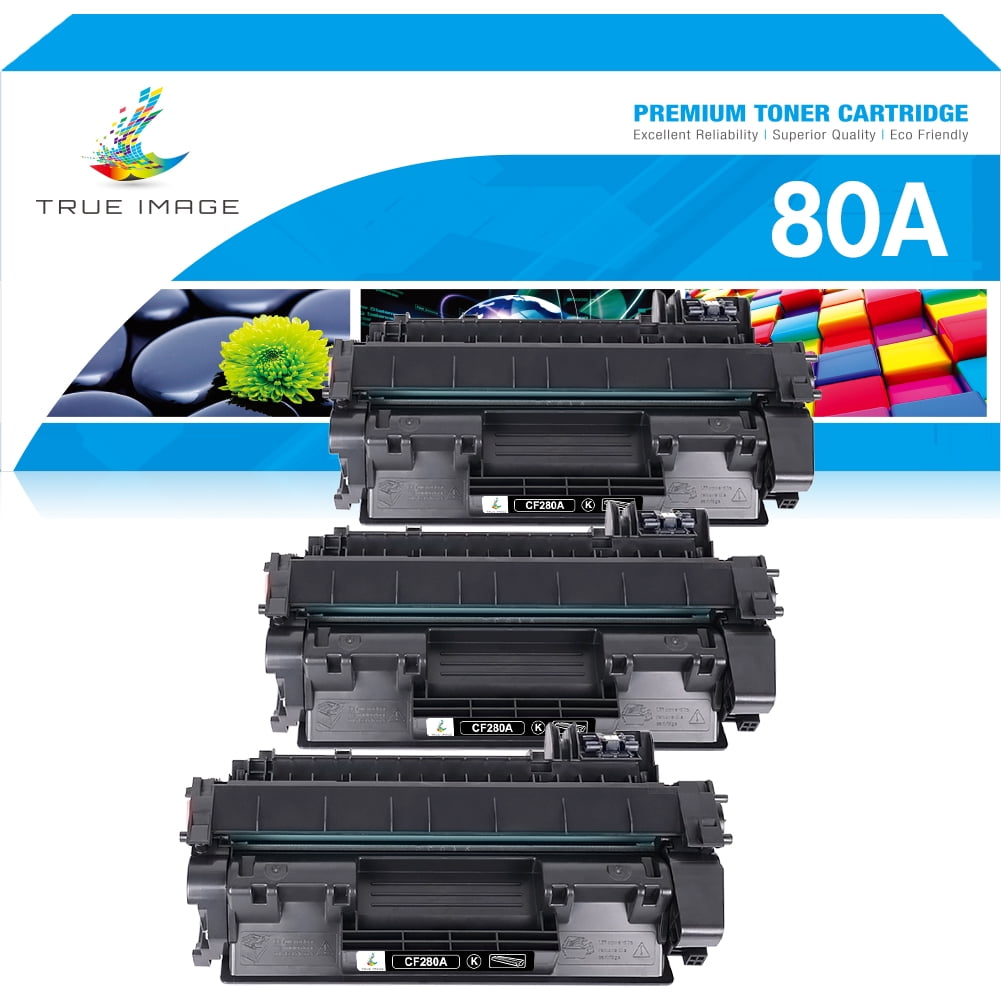 True Image 3-Pack Compatible Toner Cartridge for HP CF280A 80A LaserJet ...