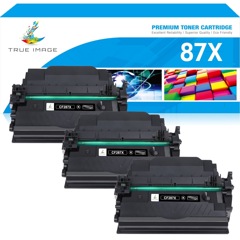 True Image 3-Pack Compatible Toner Cartridge for HP CF287X 87X Work ...
