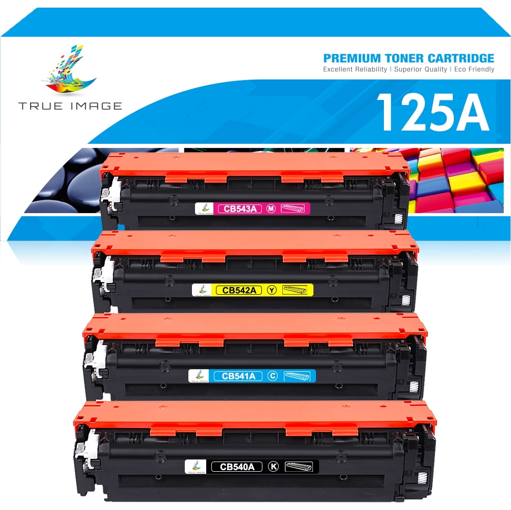 True Image 4-Pack Compatible 125A Toner Cartridge for HP 125A CB540A ...