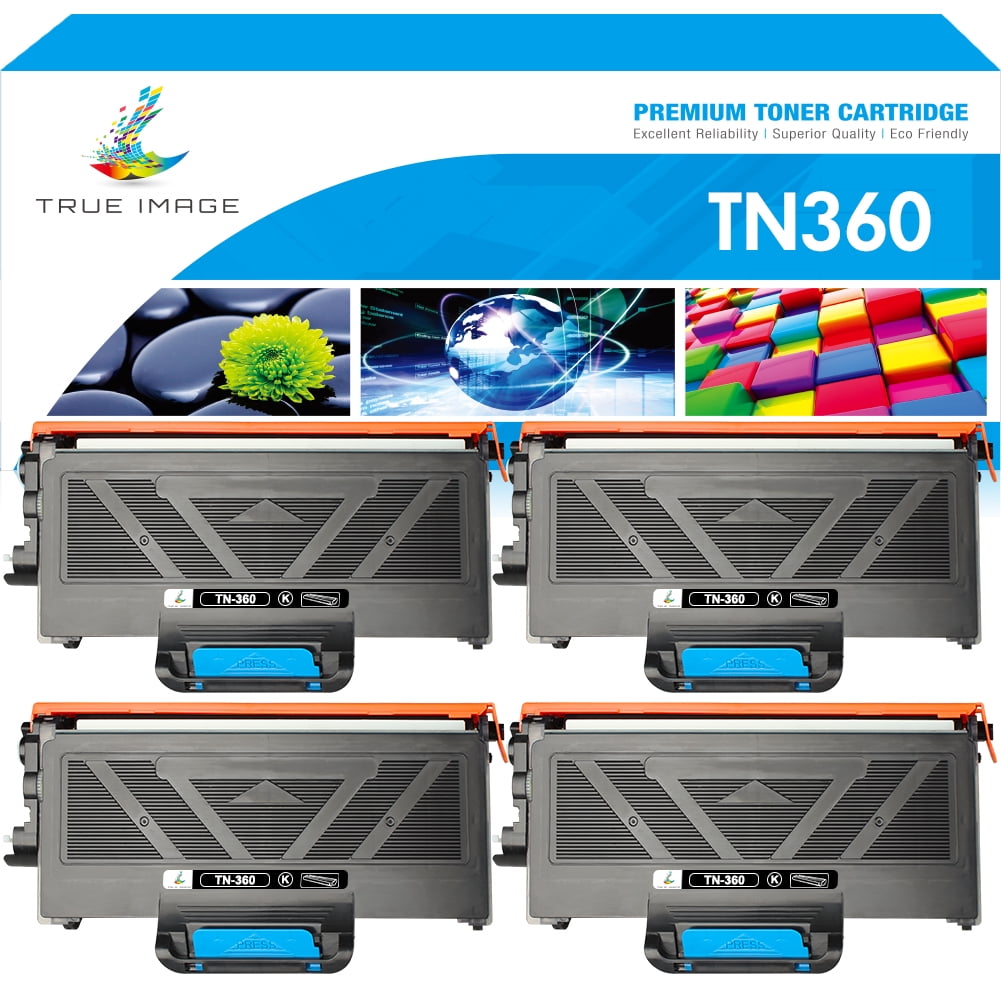 True Image 4-Pack Compatible Toner Cartridge for Brother TN-360 Work ...