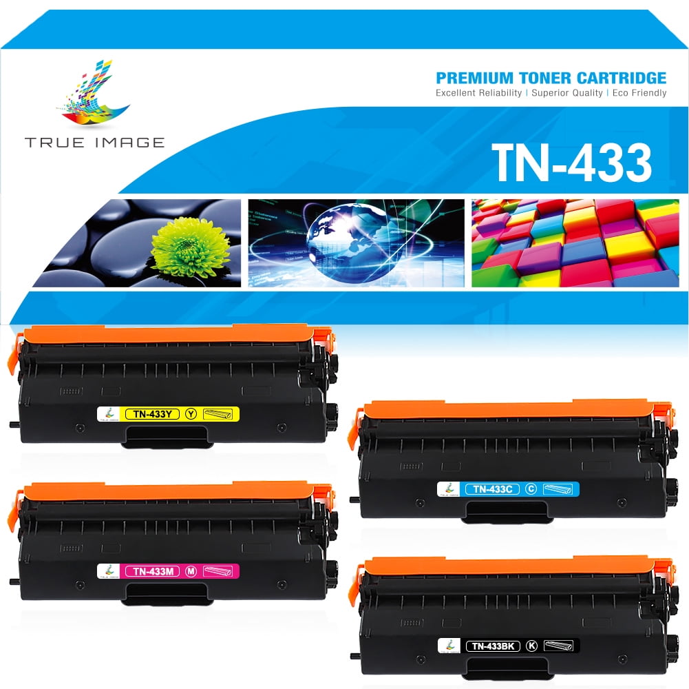 True Image 4-Pack Compatible Toner Cartridge for Brother TN-433BK TN ...