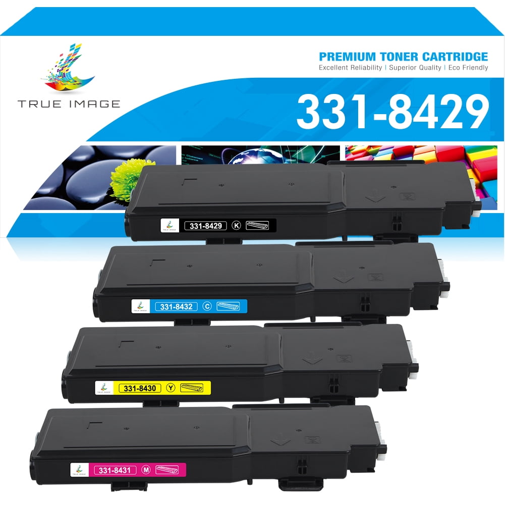 True Image 4-Pack Compatible Toner Cartridge for Dell 331-8429 Work ...