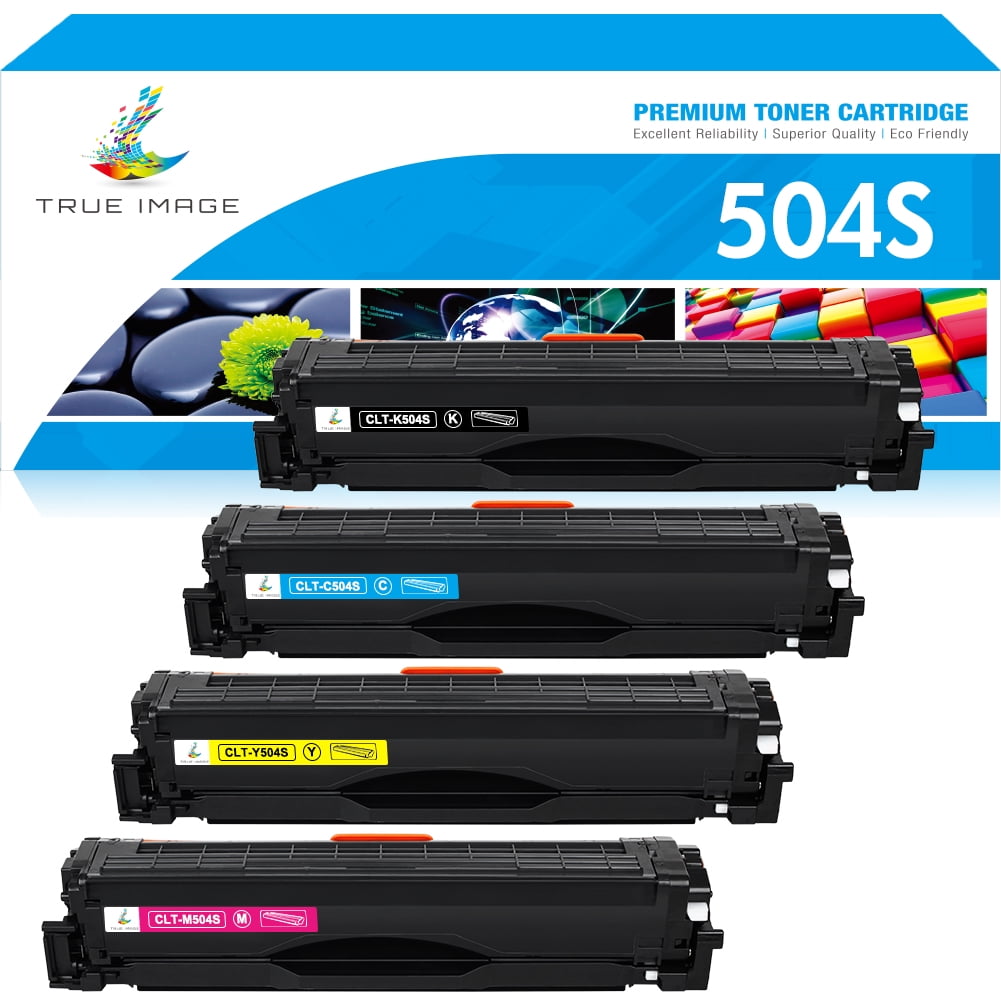 True Image 4-Pack Compatible Toner Cartridge for Samsung CLT-K504S CLT-504S Work with CLP-145NW ...