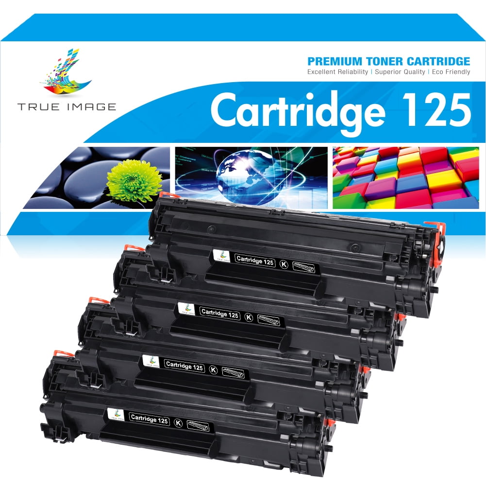 True Image 4-Pack Black Compatible Toner Cartridge for Canon 125 ...