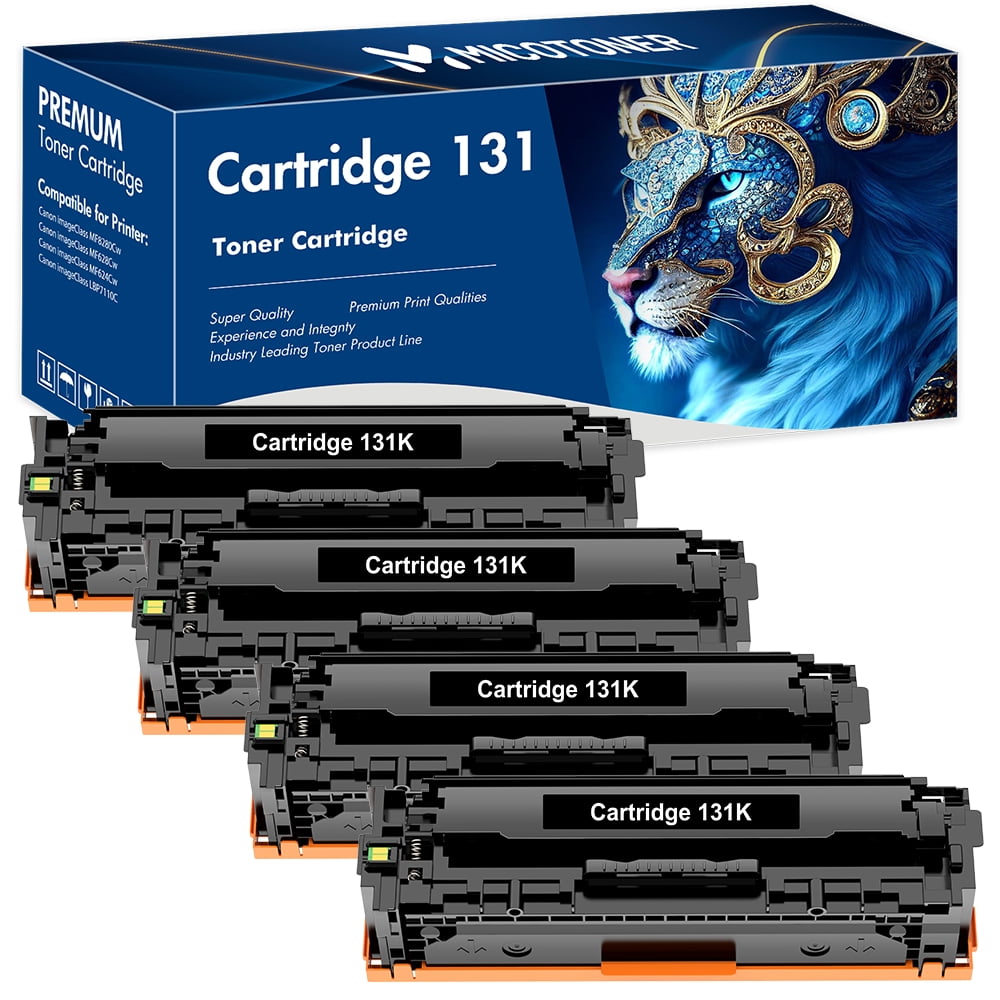 True Image 4-Pack Compatible Toner Cartridge for Canon 131IIK Work with ...