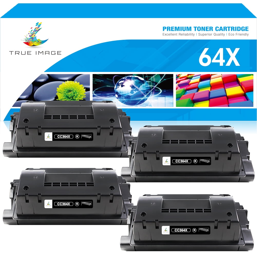 True Image 4-Pack Compatible Toner Cartridge for HP CC364X 64X LaserJet ...