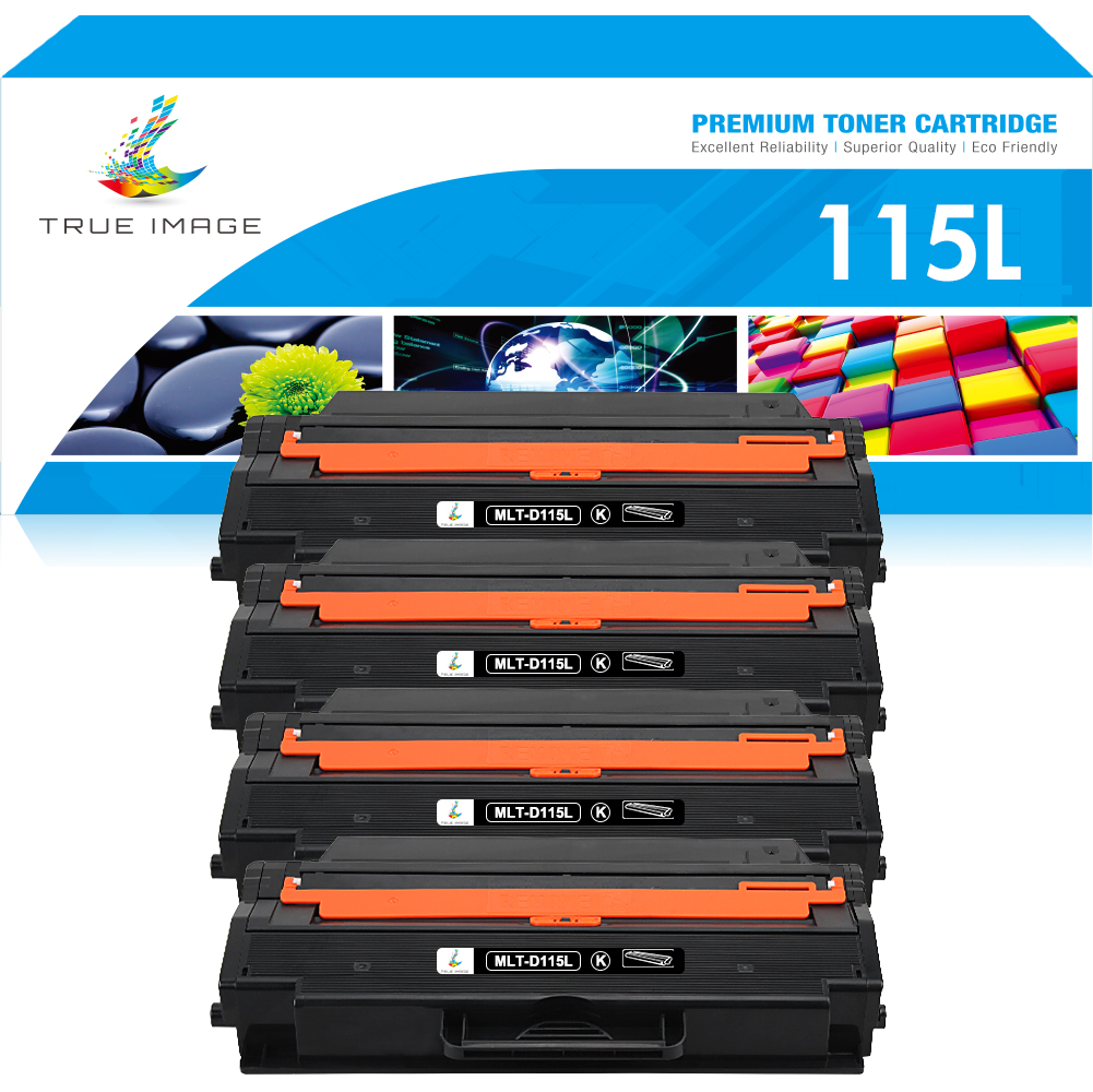 True Image 4-Pack Compatible Toner Cartridge for Samsung MLT-D115L Work with Xpress SL-M2620ND ...