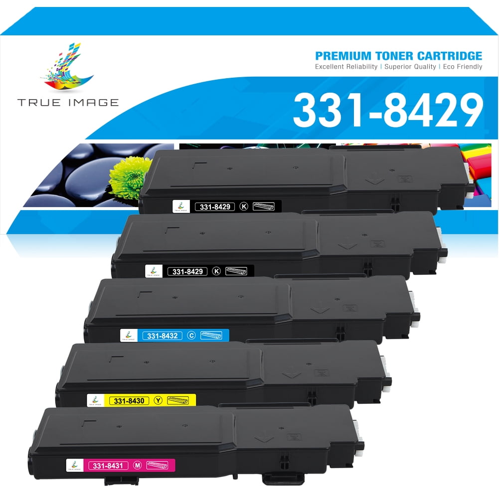 True Image 5-Pack Compatible Toner Cartridge for Dell 331-8429 Work ...