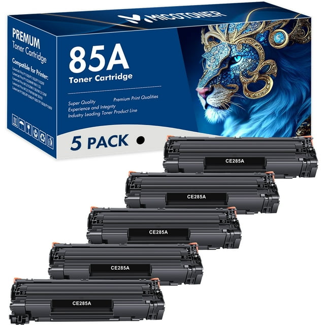 True Image 5-Pack Compatible Toner Cartridge for HP CE285A 85A for ...