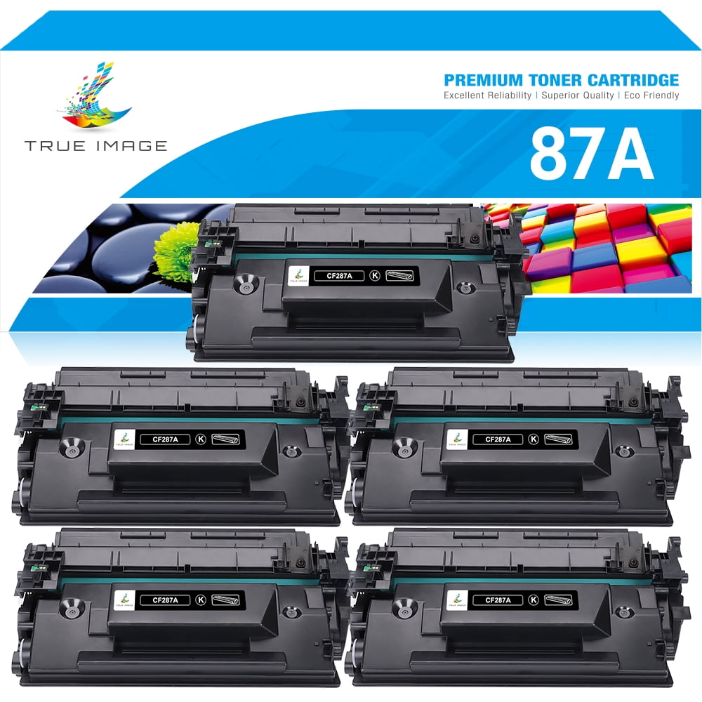 True Image 5-Pack Compatible Toner Cartridge for HP CF287A 87A Work ...